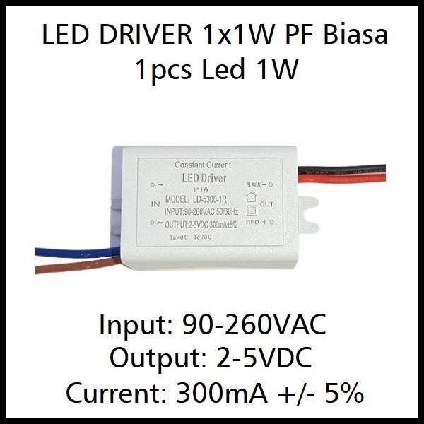 Jual Led Driver 1W 300mA 1x1W PC | Shopee Indonesia