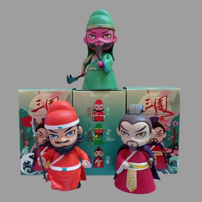 Jual Action Figure Samkok Three Kingdom LIU BEI GUAN YU ZHANG FEI Isi 3 ...