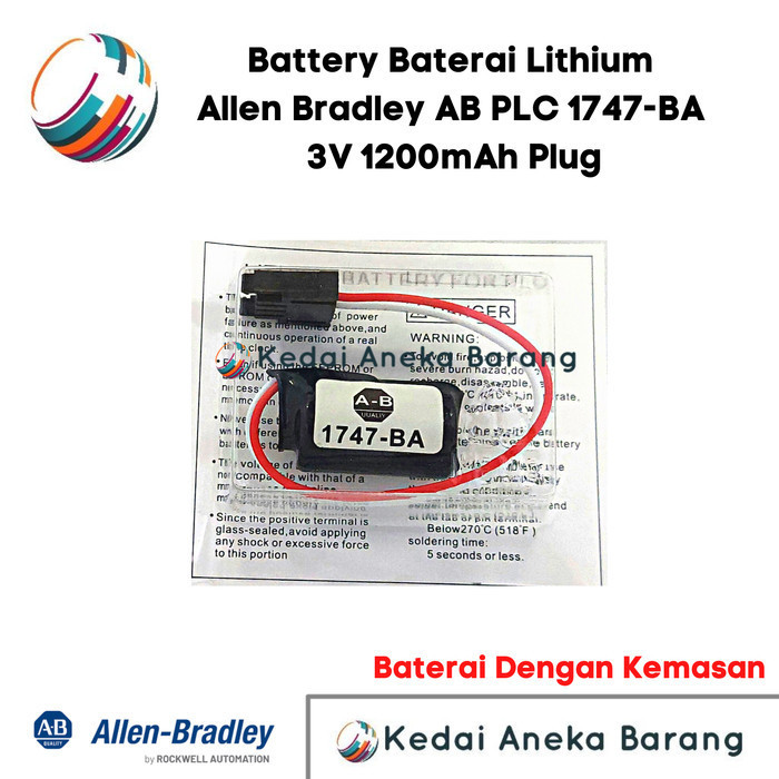 Jual Battery Baterai Lithium Allen Bradley Ab Plc 1747-Ba 3V 1200Mah ...