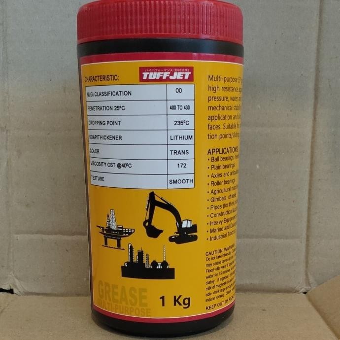 Jual Tuff Jet Heavy Duty Lithium Grease Multi-Purpose Nlgi#00 | Shopee ...