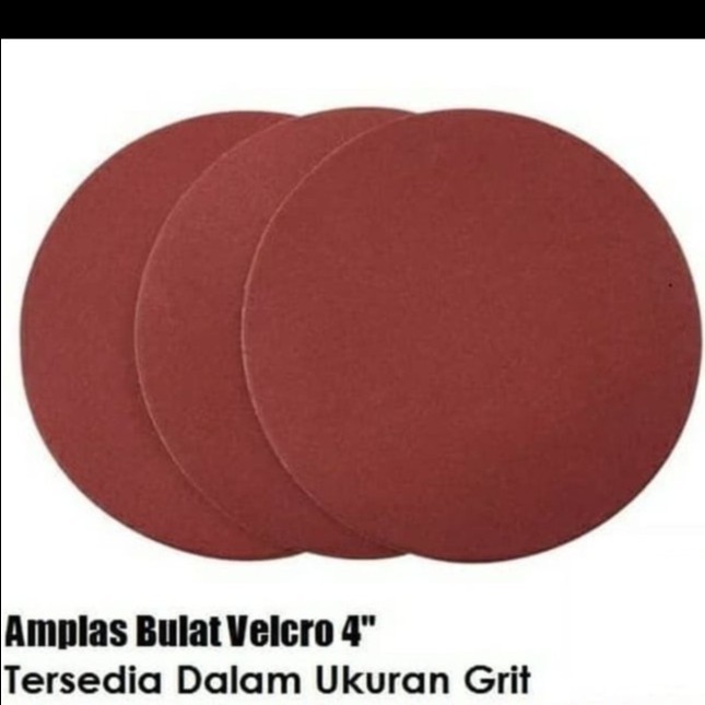 Jual AMPLAS VELCRO / AMPLAS BULAT 4" GRIT 60,80,100,120,150,180,240 ...