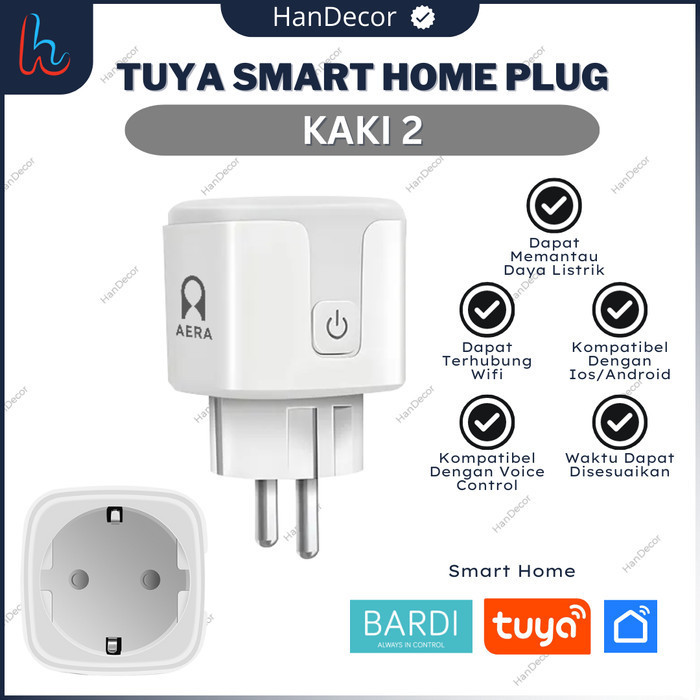 Jual Smart Plug Wifi Tuya 16A Steker Pinter Support Google Colokan Wifi ...