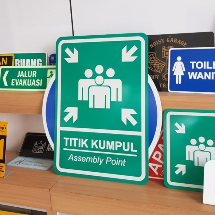 Jual Spesial Rambu Titik Kumpul Assembly Point 35Cm X 50Cm Plat ...