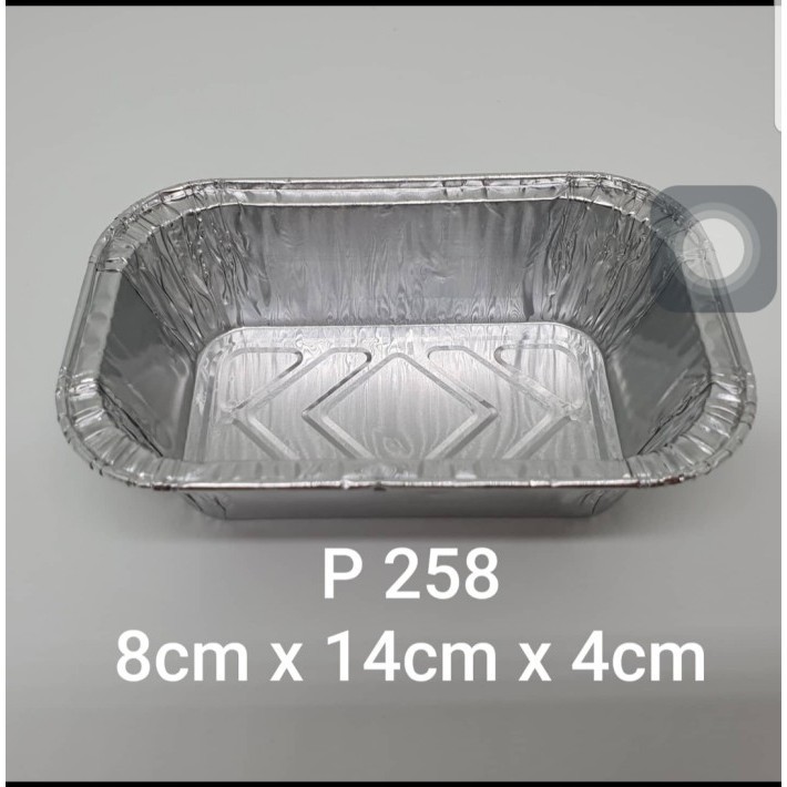 Jual Aluminium Foil Cup Makaroni Schotel Alas Roti Kue Kotak Segi 258Ml | Shopee Indonesia