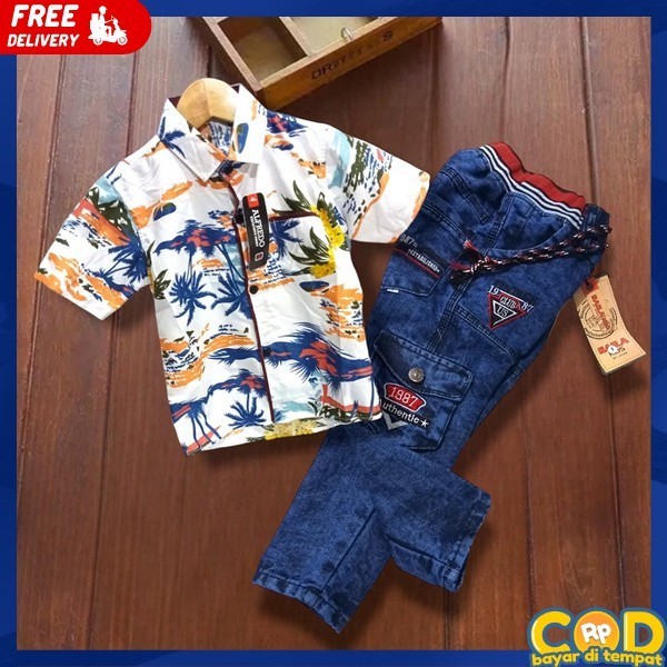 Jual Oneset Setlsn Baju Bocah Kecil Set Baju 1 Set Kaos Detelan Vaju ...