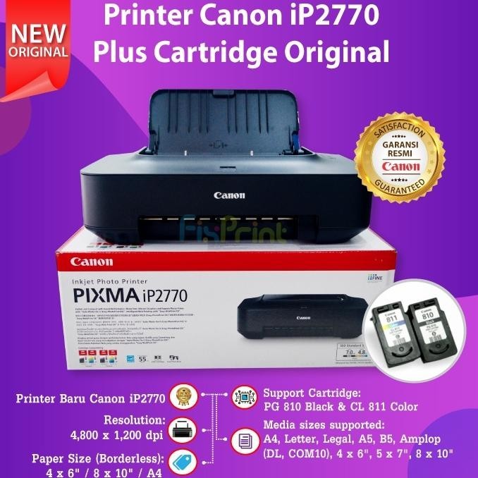 Jual Printer Canon PIXMA iP2770 iP 2770 Tinta PG810 CL811 Print Only ...