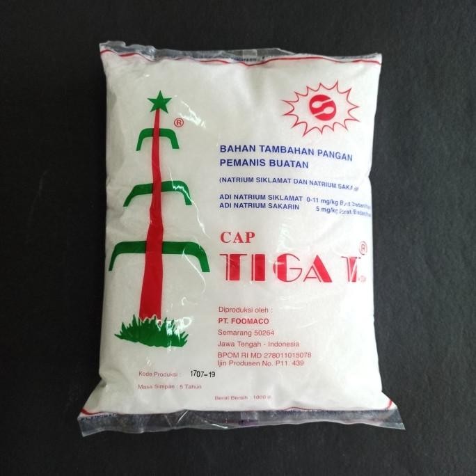 Jual Pemanis Buatan / Natrium Siklamat / Tiga Tebu cap Tiga T 1Kg ...
