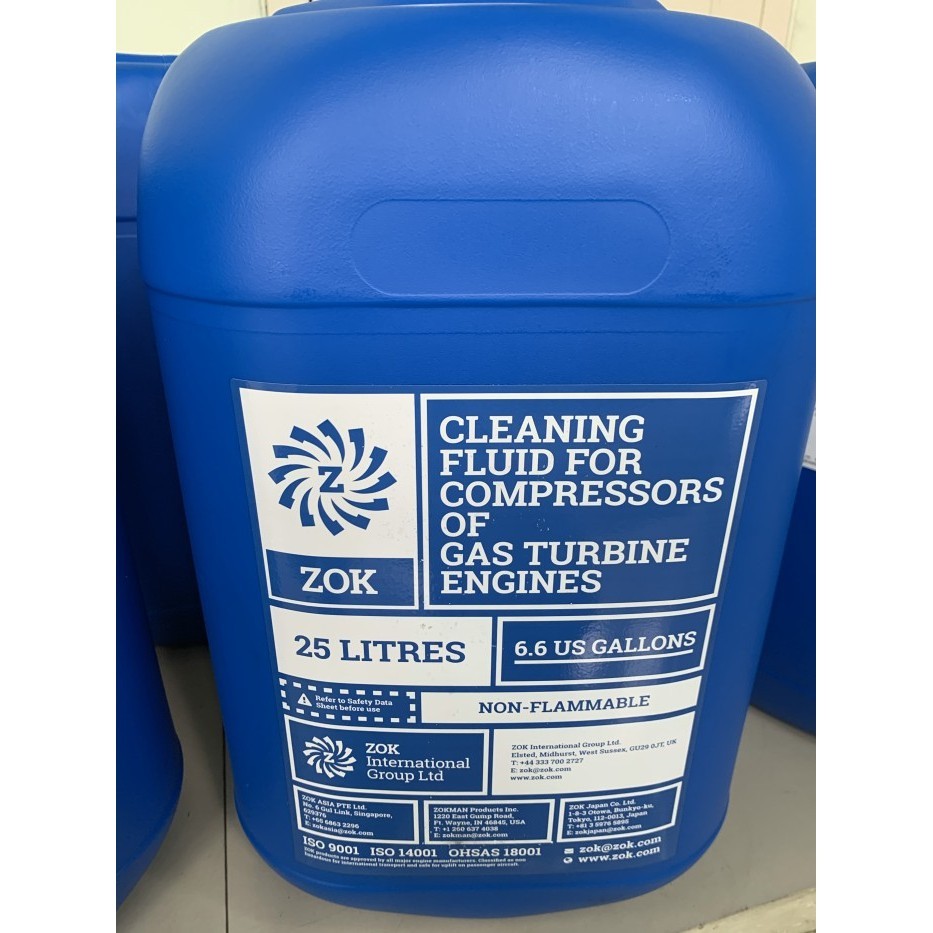 Jual ZOK 27 CLEANING FLUID FOR COMPRESSOR OF GAS TURBINE ENGINE (25L ...