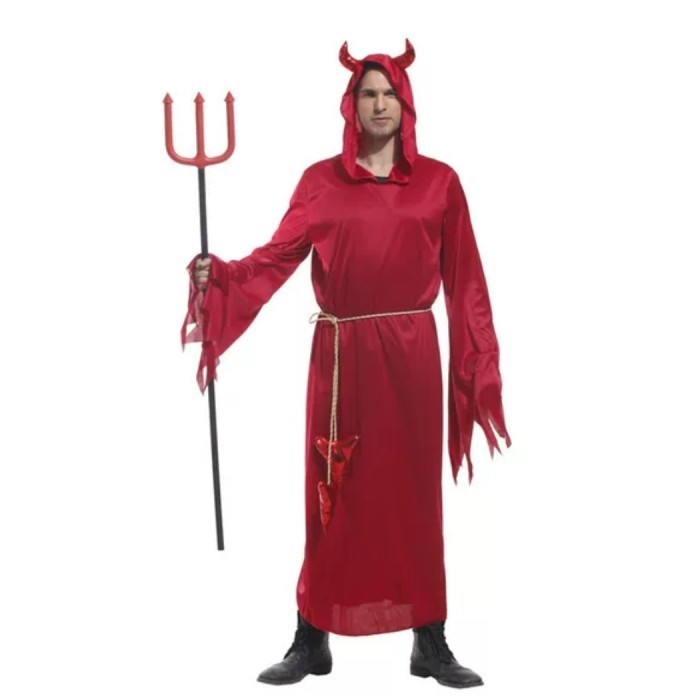 Jual RED DEVIL VAMPIRE Man Adult Costume Halloween Kostum Drakula ...