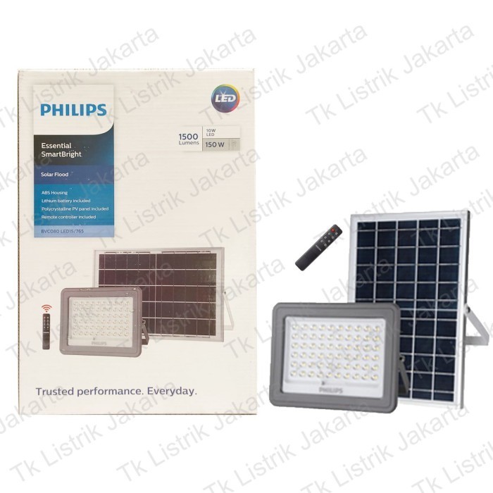 Jual Lampu Led Flood Light Solar Philips BVC080 LED15 Smartbright sorot | Shopee Indonesia