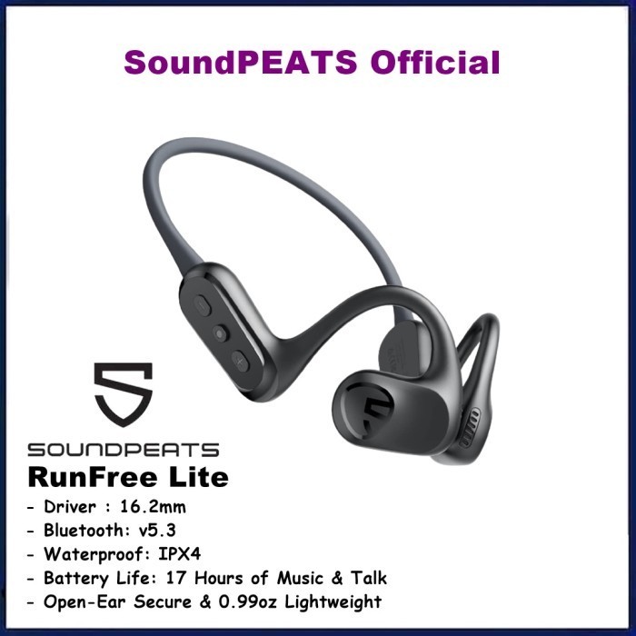 Jual Soundpeats Runfree Lite Run Free Air Conduction Bt Sport ...