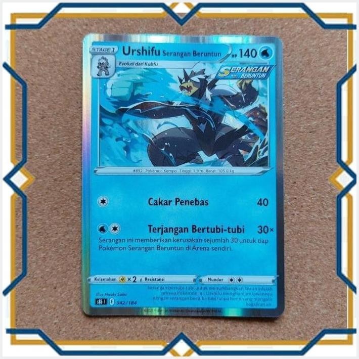 Jual [GWM] URSHIFU SERANGAN BERUNTUN 042/184 HOLO POKEMON INDONESIA TCG S8B | Shopee Indonesia