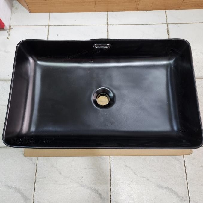 Jual Wastafel K536 Black Wastafel Kotak Hitam diatas Meja CV Megah Jaya | Shopee Indonesia