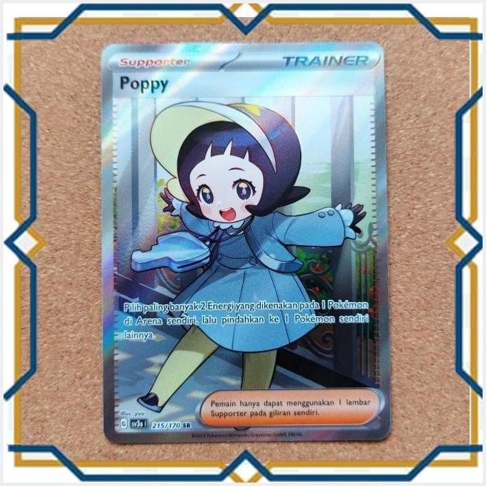 Jual [GWM] POPPY SR 215/170 TRAINER POKEMON INDONESIA KILAU HITAM SV3S ...