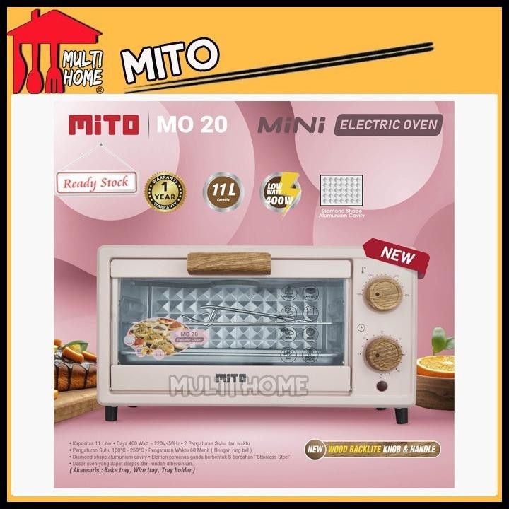 Jual MITO OVEN LISTRIK MINI MITO MO 20 KAPASITAS 11 LITER | Shopee Indonesia