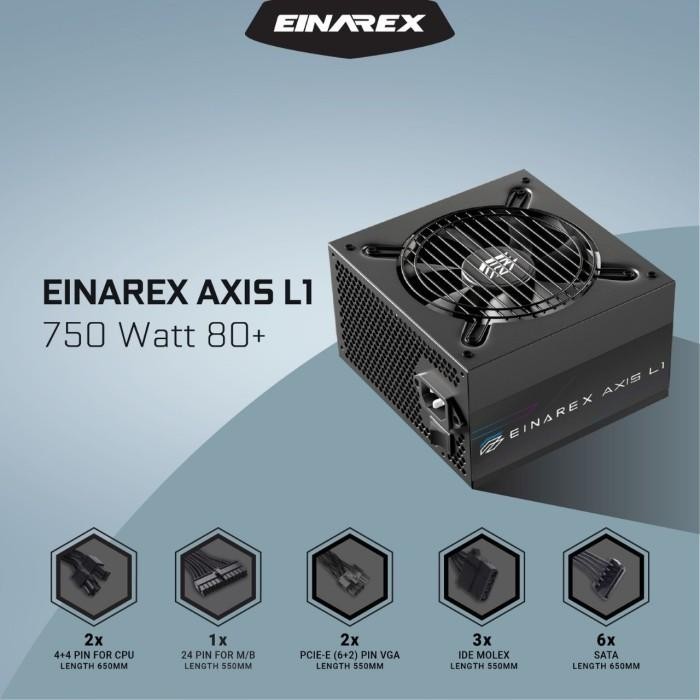 Jual POWER SUPPLY EINAREX AXIS L1 750W 80+ | Shopee Indonesia