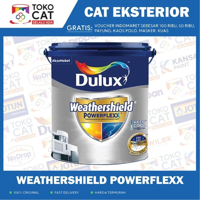 Jual Cat Tembok Eksterior Dulux Weathershield Powerflex Tinting Bisa