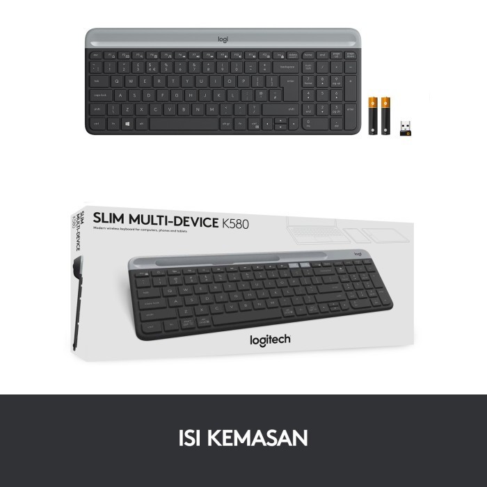 Jual Logitech K580 Keyboard Slim Multi Device Wireless Bluetooth ...