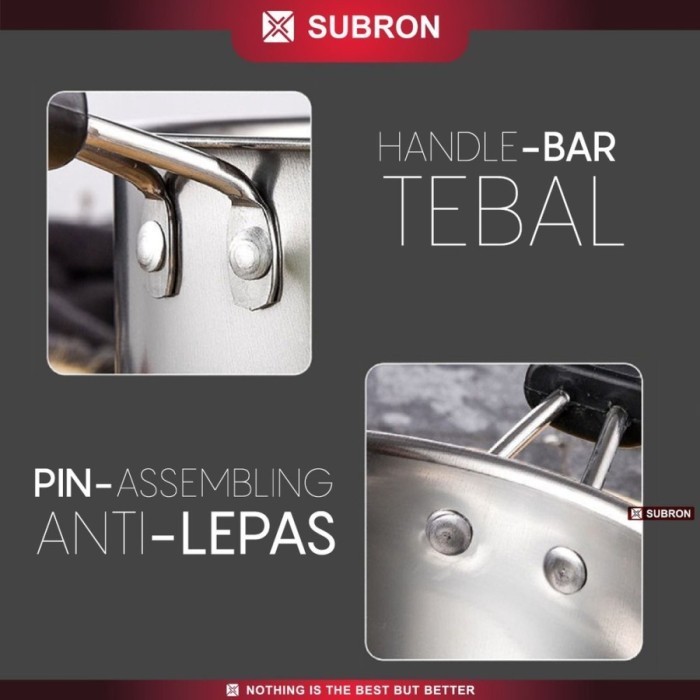 Jual (Bayar di Tempat) SUBRON Panci Susu Set 3 in 1 Stainless Steel Milk Pot 14cm 16cm 18cm ...