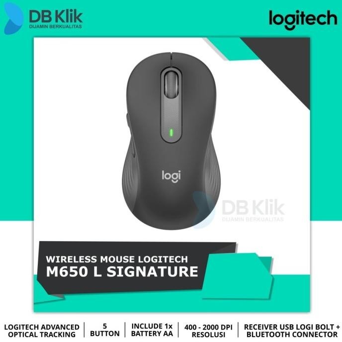 Jual Mouse Logitech M650 L Signature Wireless and Bluetooth 2000DPI ...