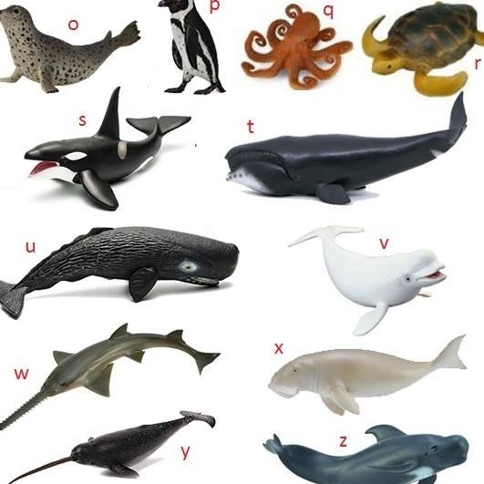 Jual Miniatur Mainan Ikan Hiu Paus Orca Pari Buaya Whale Shark Hewan ...