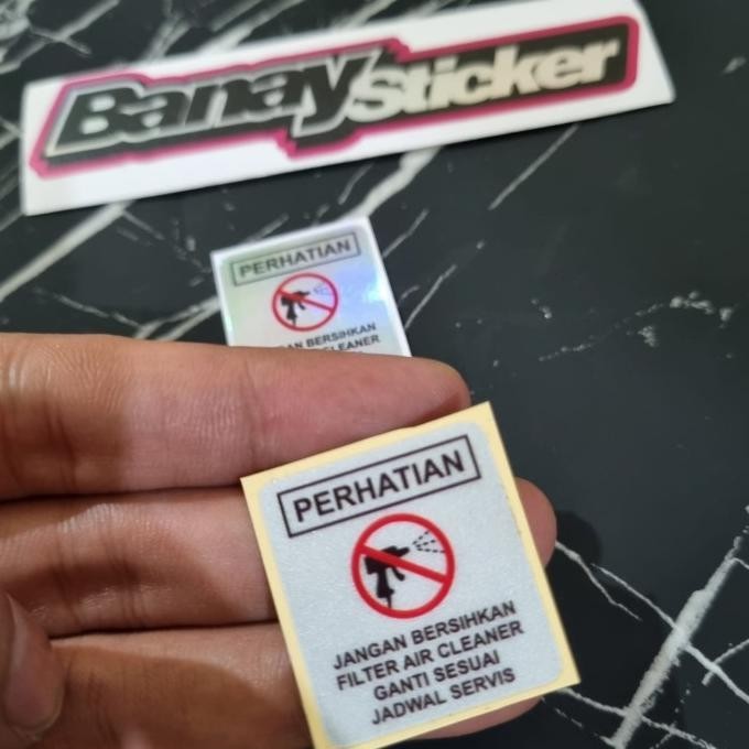 Jual Sticker Perhatian Filter Air Cleaner Princutt | Shopee Indonesia