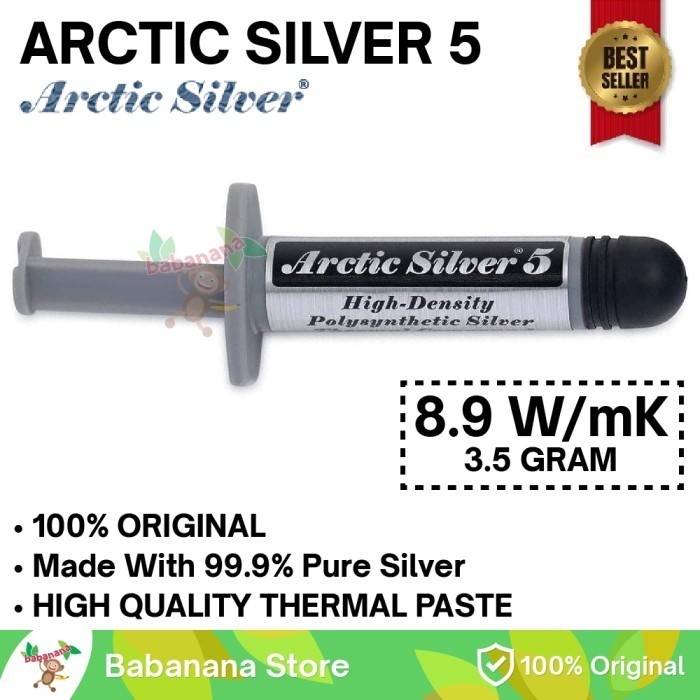 Jual ARCTIC SILVER 5 ORIGINAL 3.5G THERMAL PASTE PROCESSOR COOLER ...