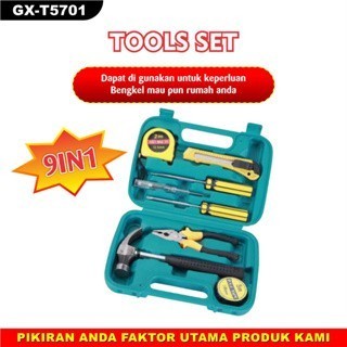 Jual Toolkit Set Perkakas Alat Tukang 9in1 Tool Set Alat Pertukangan ...