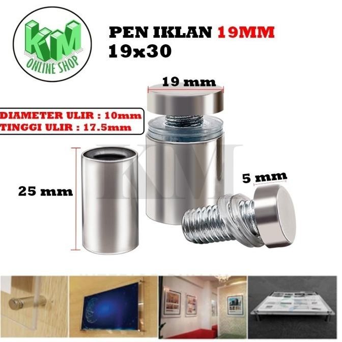 Jual Pen Iklan 19MM Sign Board Stainless Steel Tradeboss | Shopee Indonesia