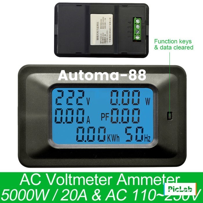 Jual Mantab 6 In 1 Alat Pengukur Listrik 20A Ac 220V Meteran Kwh Pln ...