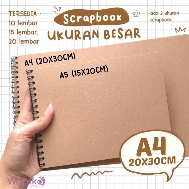 Jual SCRAPBOOK A4 (TERMURAH) | BUKU JOURNALING POLOS TEBAL DAN BESAR ...