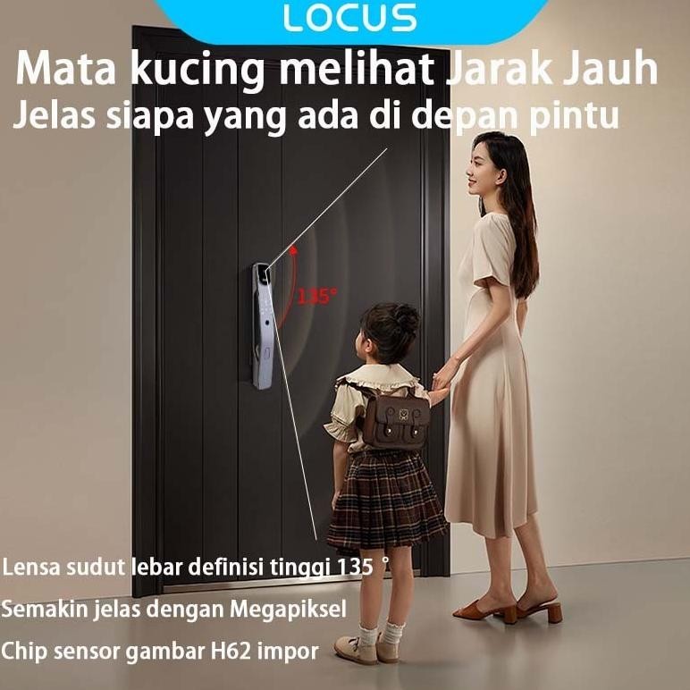 Jual KJH Locus V2 Video Smart Door Lock, Kunci Pintu Digital dengan Pemantauan Visual, Smart ...