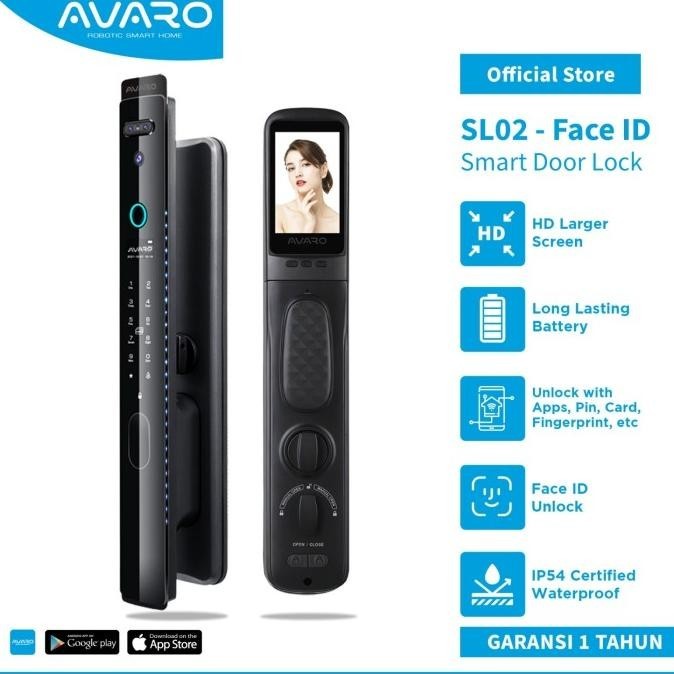 Jual AVARO SL02 Face ID Smart Door Lock Kunci Pintu Digital Smart Lock | Shopee Indonesia