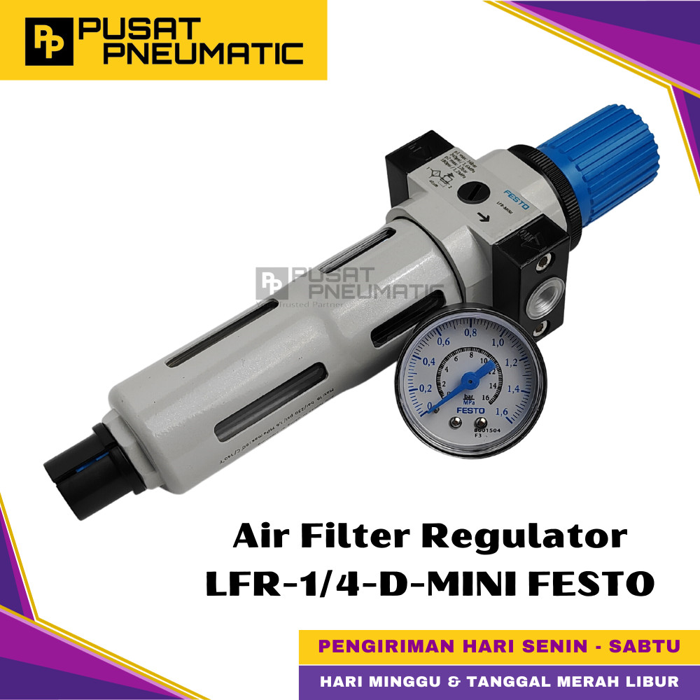Jual LFR-1/4-D-MINI Pneumatic Air Filter Pressure Regulator Festo Pengatur Tekanan Dan Filter ...