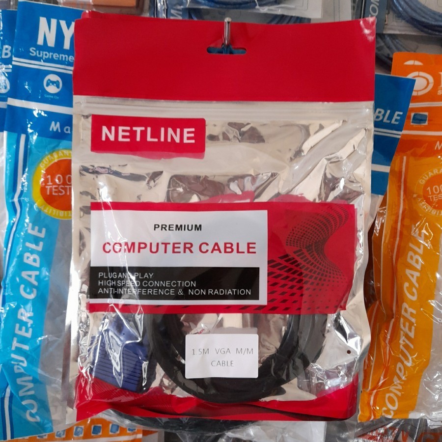 Jual kabel vga 1.5m netline | Shopee Indonesia