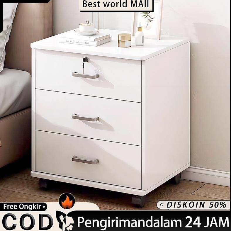 Jual Meja Nakas Minimalis Dengan Kunci Laci Meja Kamar Aesthetic Meja ...