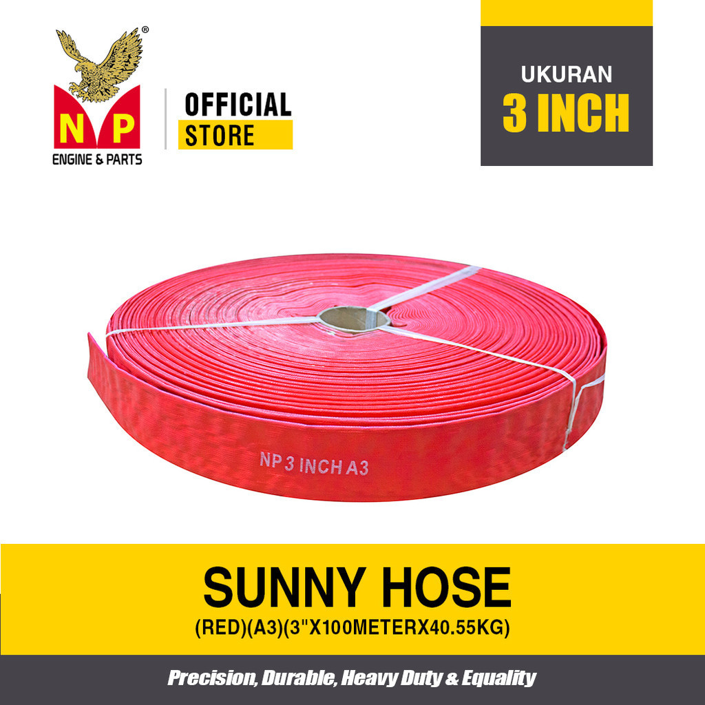 Jual NP - Sunny Hose 3 Inch Red A3 (100 M) / Selang Air | Shopee Indonesia