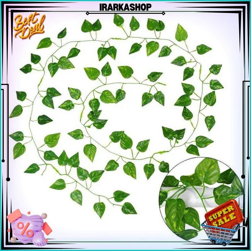 Jual 2Meter Daun Rambat Plastik Sirih Srigading - Tanaman Artificial ...