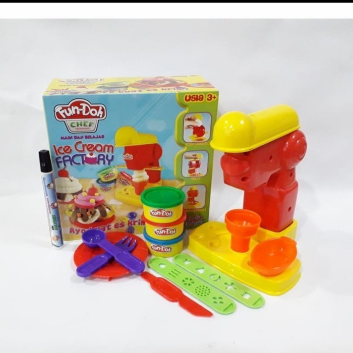 Jual Mainan Fun Doh Ice Cream Factory Anak Lilin Play Dooh | Shopee ...