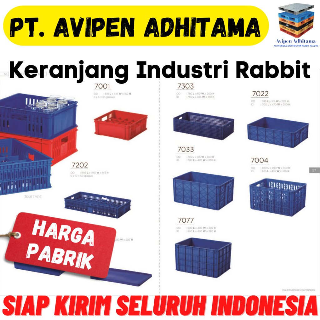 Jual keranjang Industri Rabbit Baru Bkn Bekas Besar | Keranjang Plastik ...