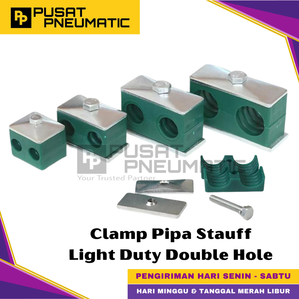 Jual 20MM Clamp Stauff Pipe Tubing Hydraulic Klem Pipa Hidrolik Light ...
