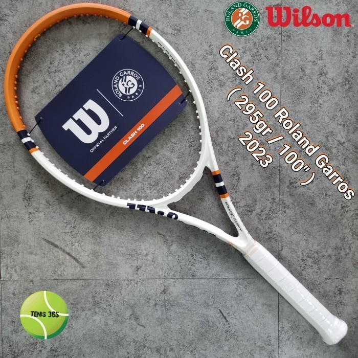 Jual Raket Tenis Wilson Clash 100 V2 Roland Garros ( 295gr / 100 ...
