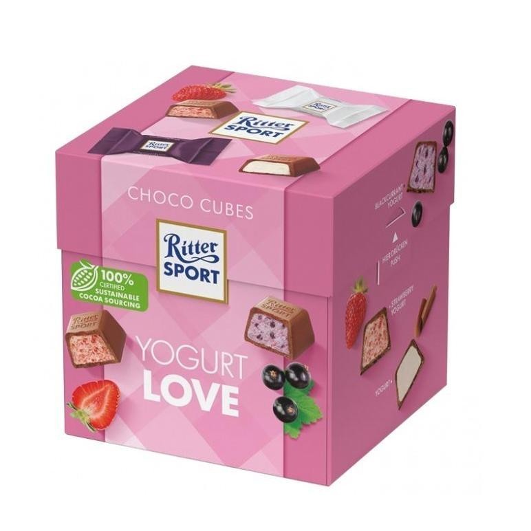 Jual Coklat Ritter Sport Choco Cubes Schokowurfel Yogurt Love 176 Gram ...