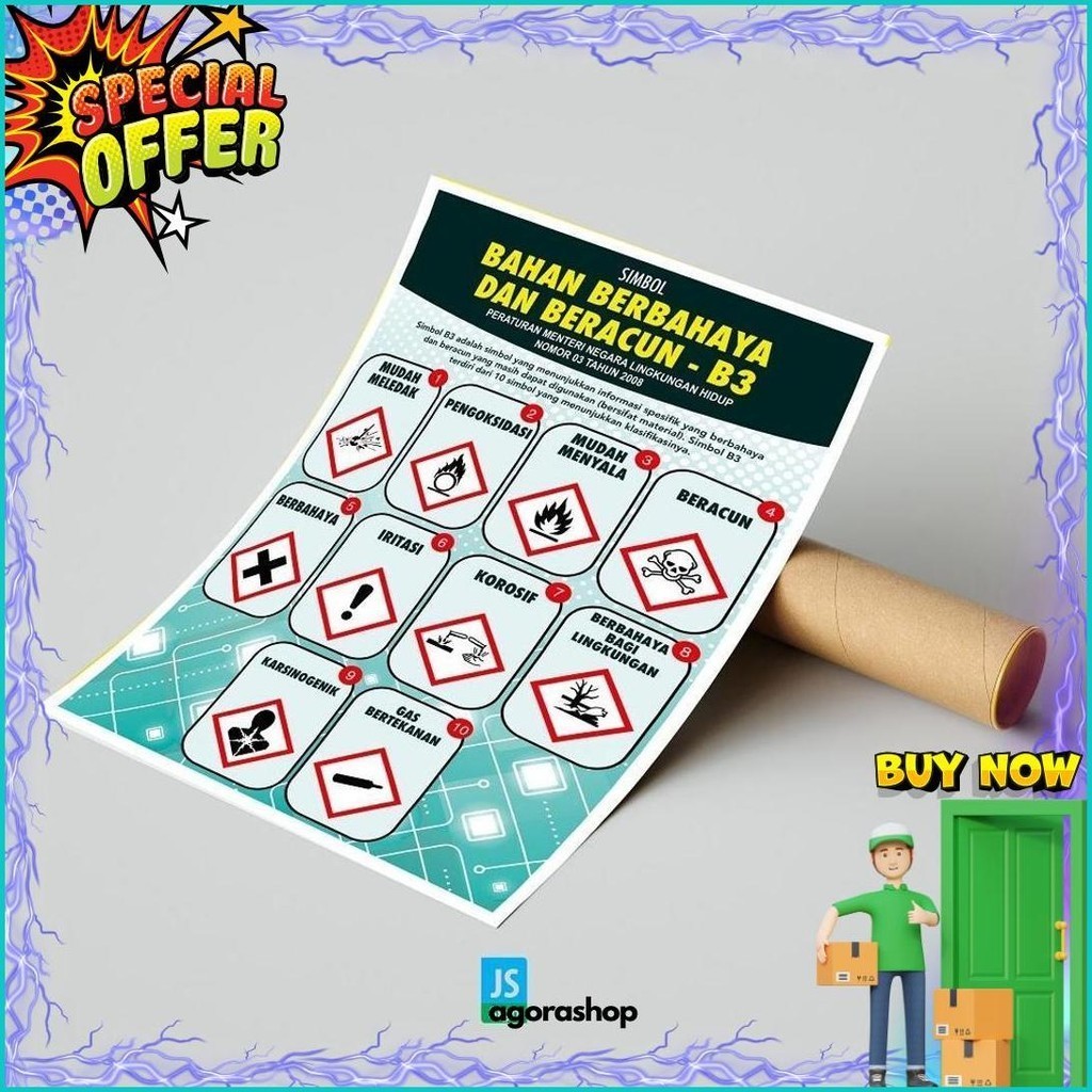 Jual Poster Safety K3 Simbol Material B3 [Promo][Cod][Gratisongkir ...