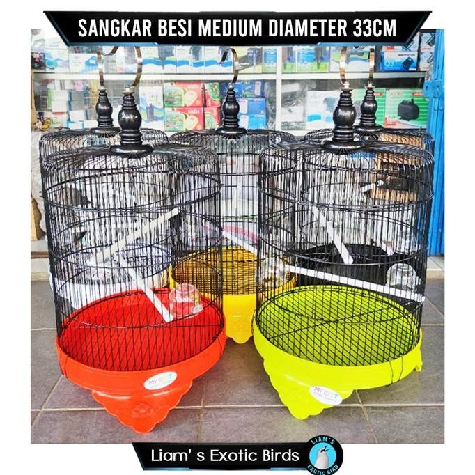 Jual SANGKAR BESI BULAT UKURAN MEDIUM UNTUK LOVEBIRD KENARI PARKIT FULL ...