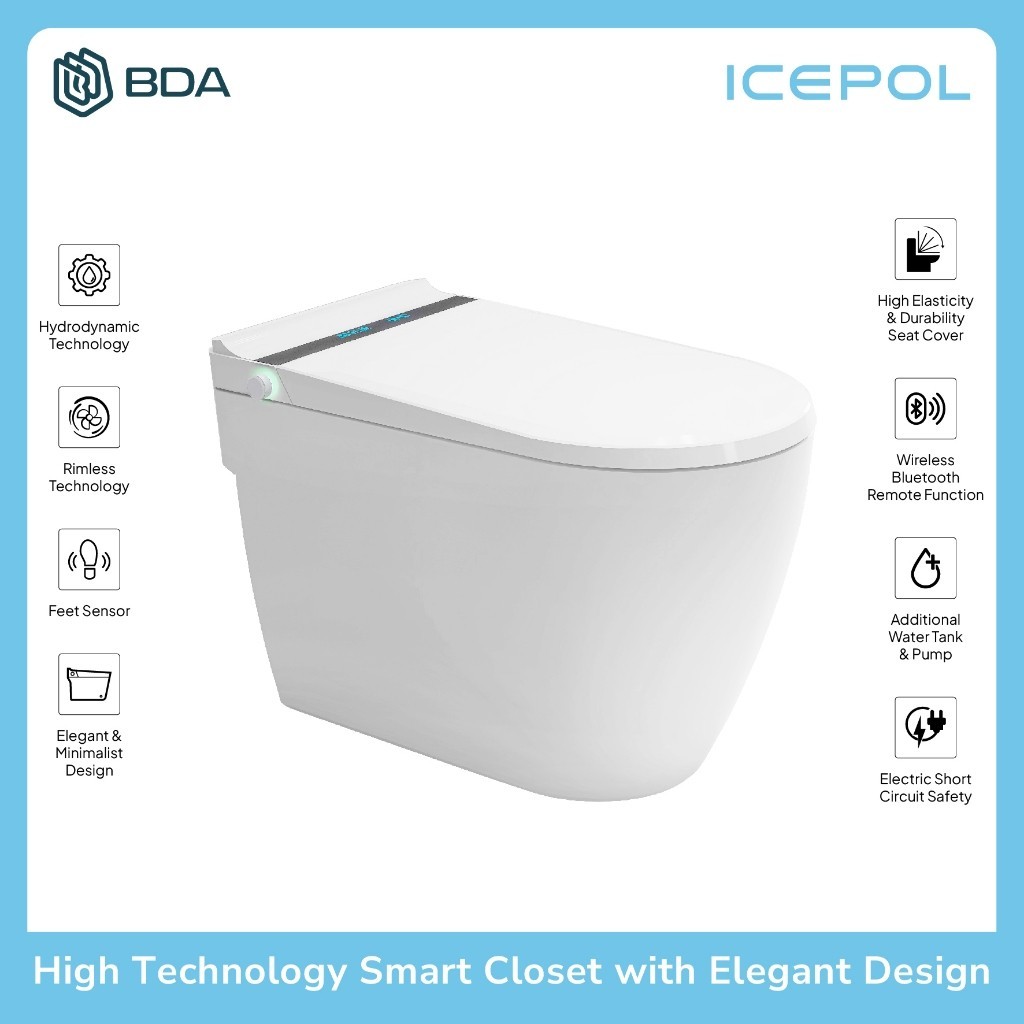 Jual Icepol Closet Duduk Kloset Duduk Toilet Duduk Smart Closet IC SM ...