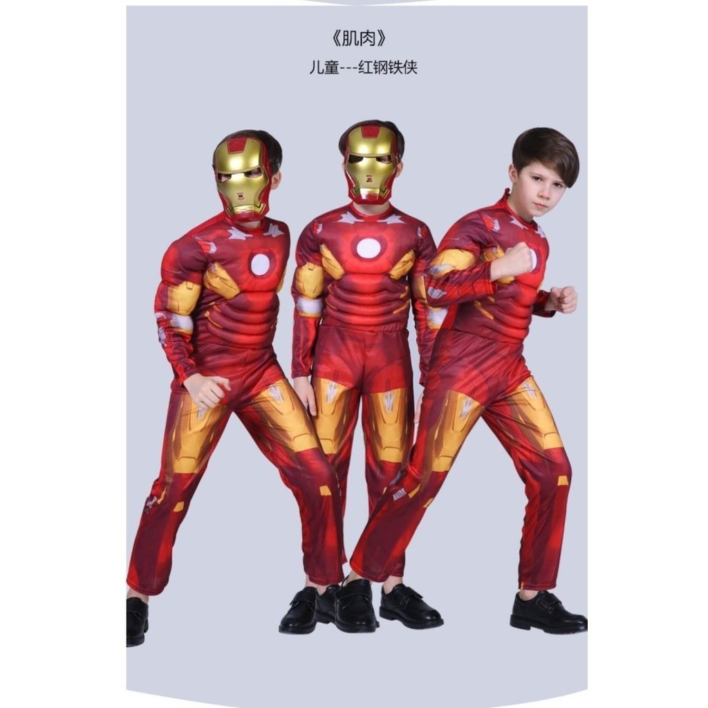 Jual Terbaru!! Kostum Superhero Anak Baju IRON MAN IRONMAN + Topeng (1 ...