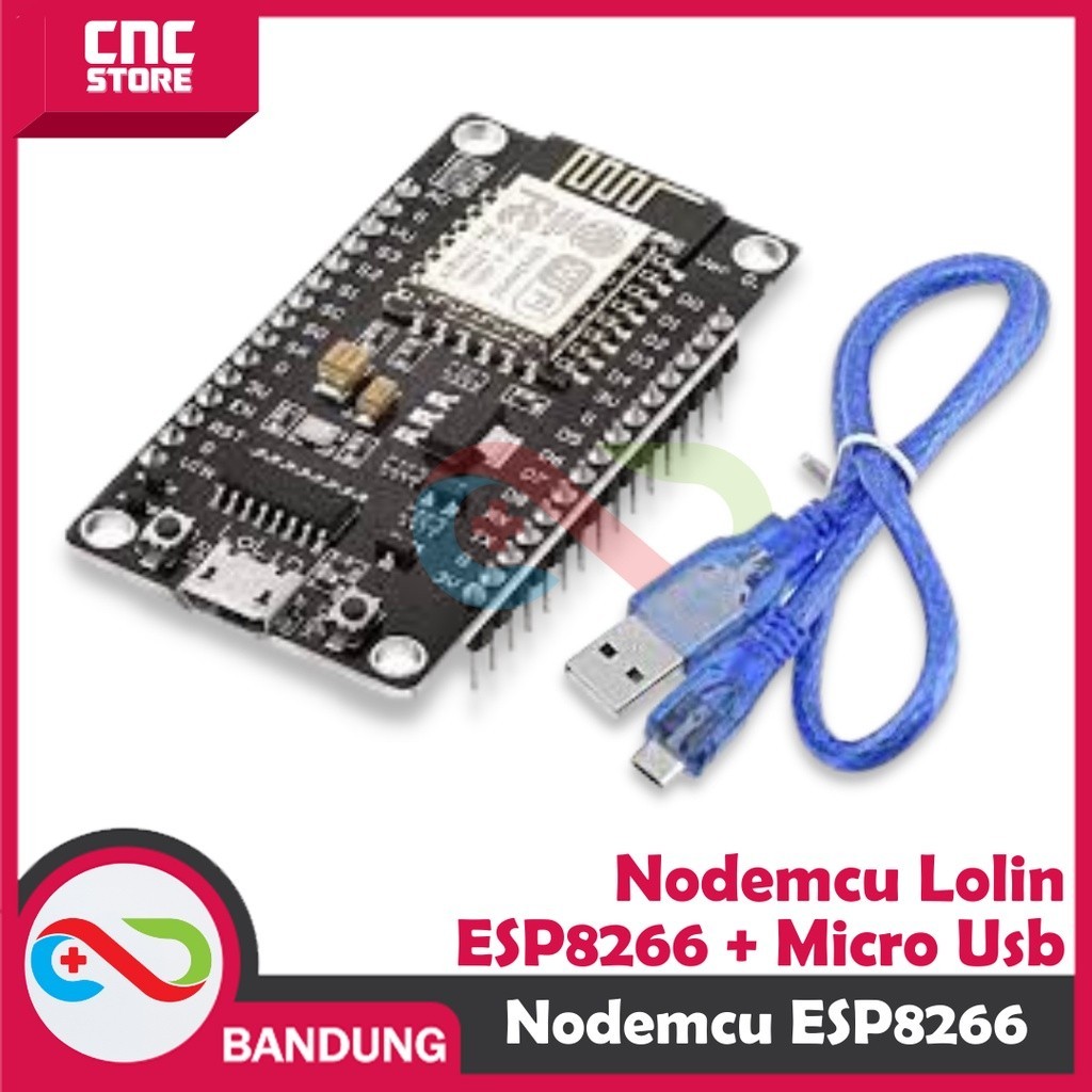 Jual NODEMCU LUA WIFI V3 4MB 32MBITS CH340 FLASH ESP8266 ESP12 + KABEL ...