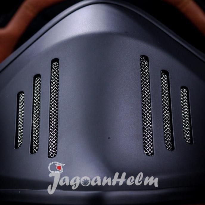 Jual helm ink helm trooper solid | black doff | retro classic ddring ...