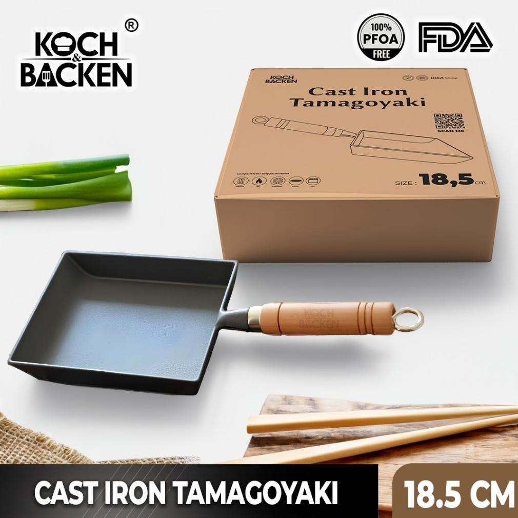 Jual Er-23 Koch&Backen Cast Iron Tamagoyaki Pan Wajan Penggorengan ...